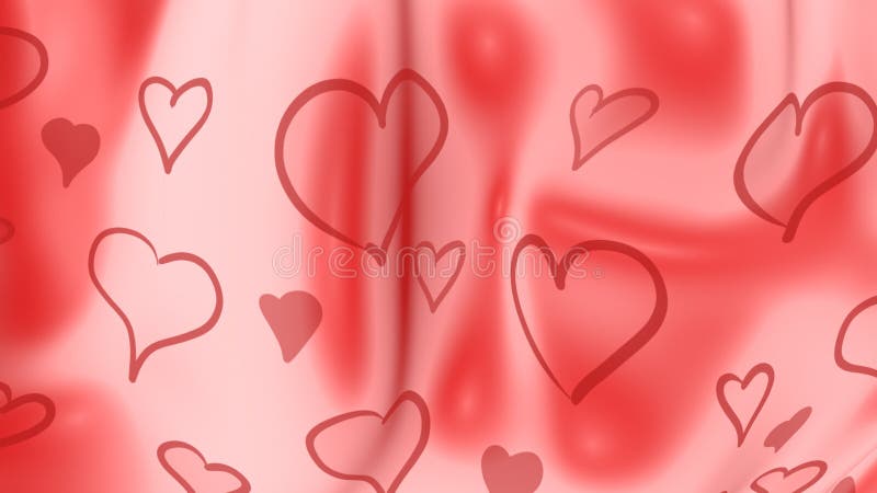 The Background of the Canvas with Hearts Blown in the Wind Stock ...