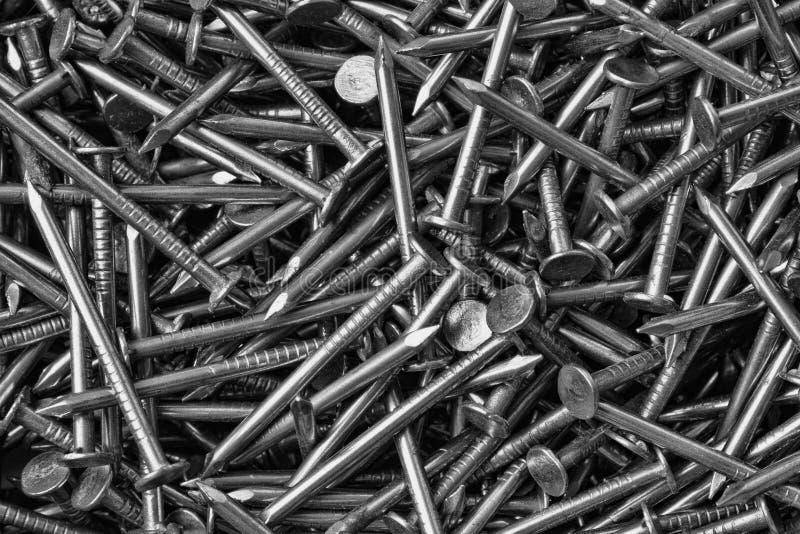 Background of Carpentry Nails Stock Image - Image of work, construction ...