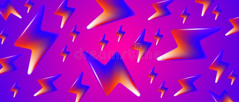 Background with Cartoon Lightning Pattern. Lightning Bolt Shape Pattern ...