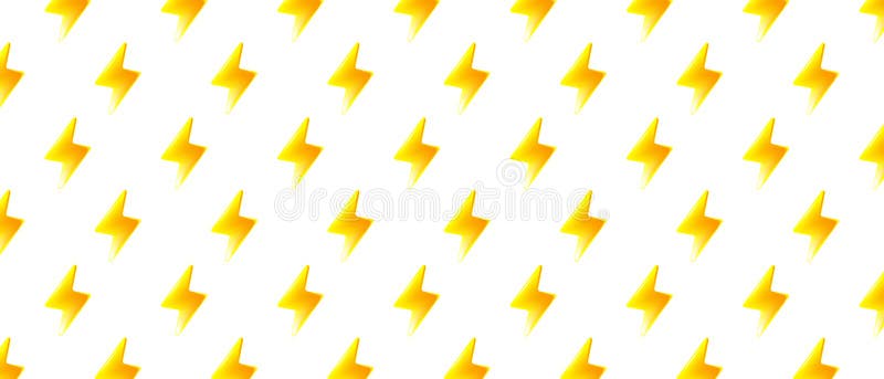 Background with Cartoon Lightning Pattern. Yellow Lightning Bolt Shape ...