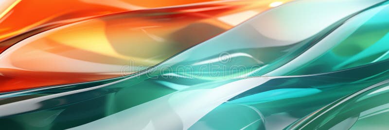 Background of Cascading Glass Shapes Dynamic Pattern of Overlapping ...