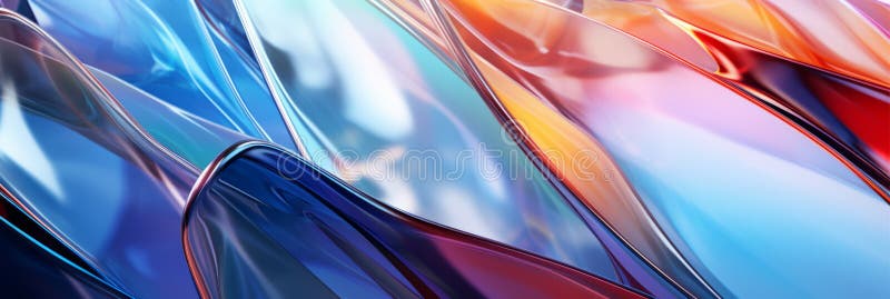 Background of Cascading Glass Shapes Dynamic Pattern of Overlapping ...