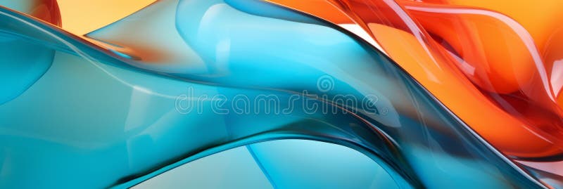 Background of Cascading Glass Shapes Dynamic Pattern of Overlapping ...