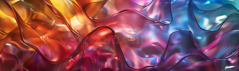 Background of Cascading Glass Shapes Dynamic Pattern of Overlapping ...