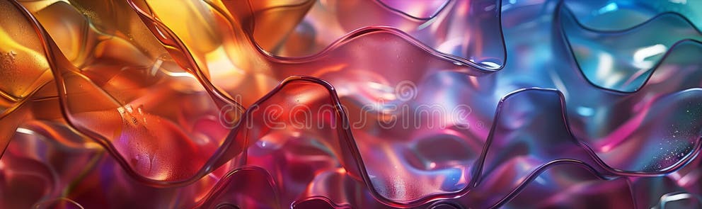 Background of Cascading Glass Shapes Dynamic Pattern of Overlapping ...