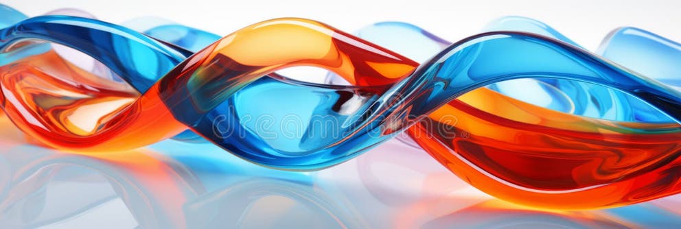 Background of Cascading Glass Shapes Dynamic Pattern of Overlapping ...