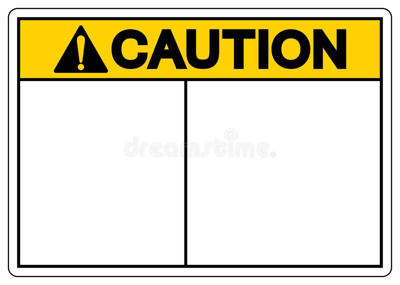 Background Caution Blank Symbol Sign,Vector Illustration, Isolate on ...