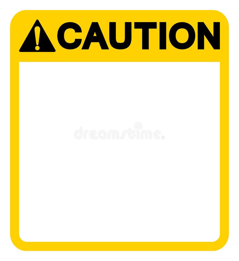 Background Caution Blank Symbol Sign,Vector Illustration, Isolate on ...