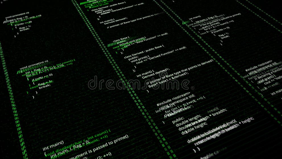 Background from Changing Matrix Code. Animation. Field with Source Code To Fill in for Matrix ...