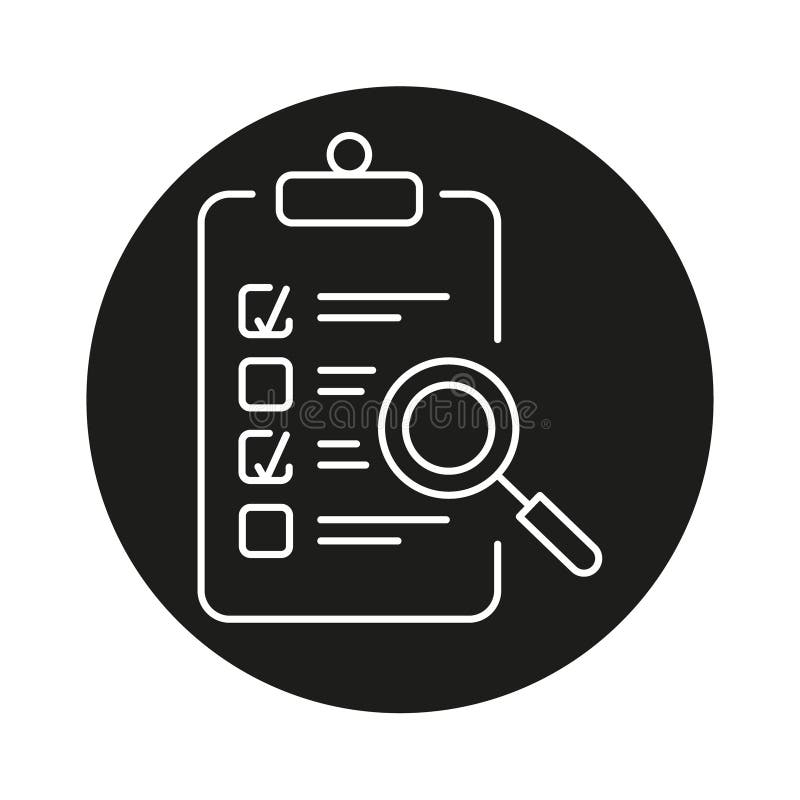 Background Check Line Black Icon. Sign for Web Page, Mobile App, Button ...