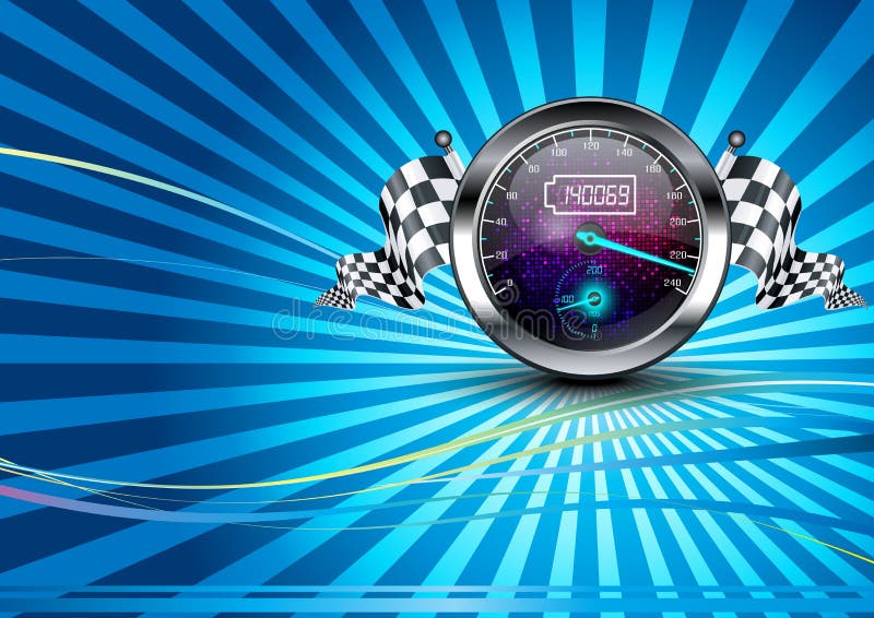 Speedometer with Flags and Ribbons Stock Vector - Illustration of ...
