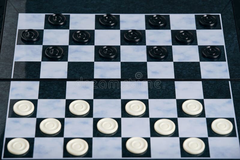 Background, Checkers Board with Checkers, Checkers is Logical Game for ...