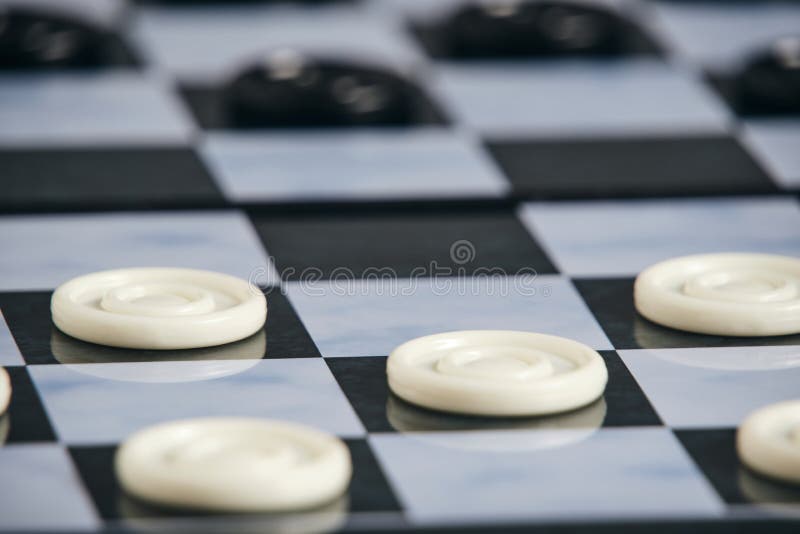 Background, Checkers Board with Checkers, Checkers is Logical Game for ...