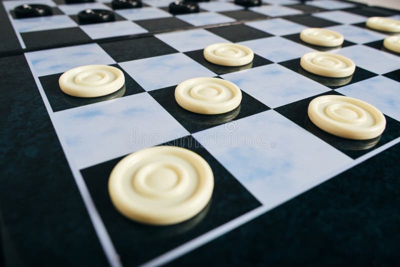 Background, Checkers Board with Checkers, Checkers is Logical Game for ...