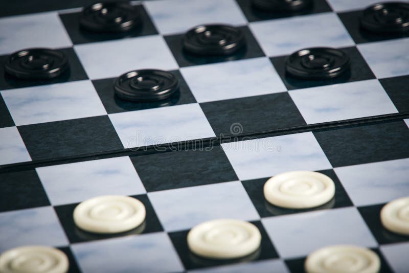 Background, Checkers Board with Checkers, Checkers is Logical Game for ...