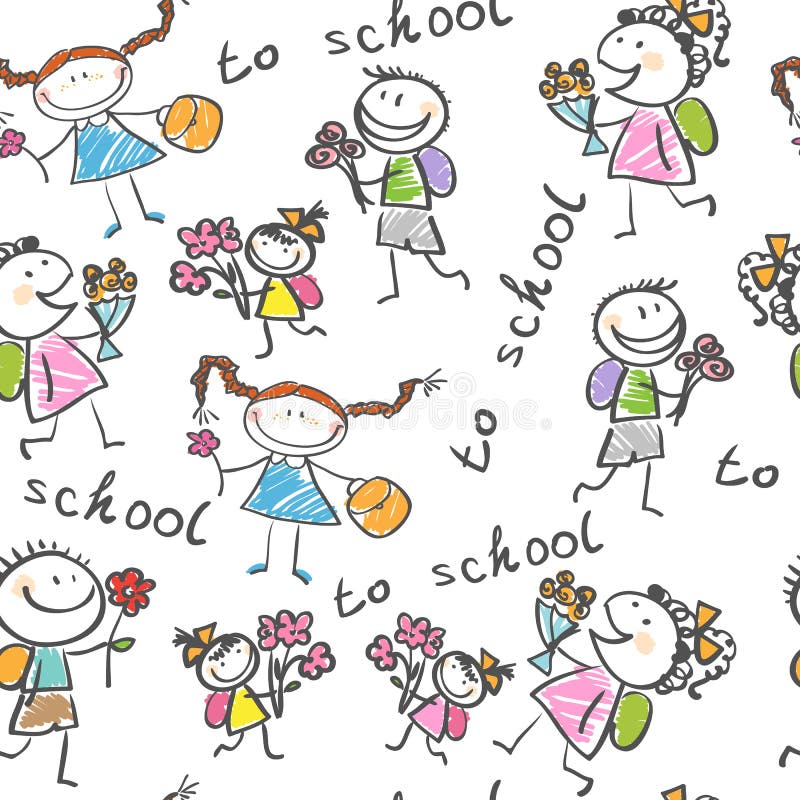 Background Cheerful Children. Vector Stock Vector - Illustration of ...