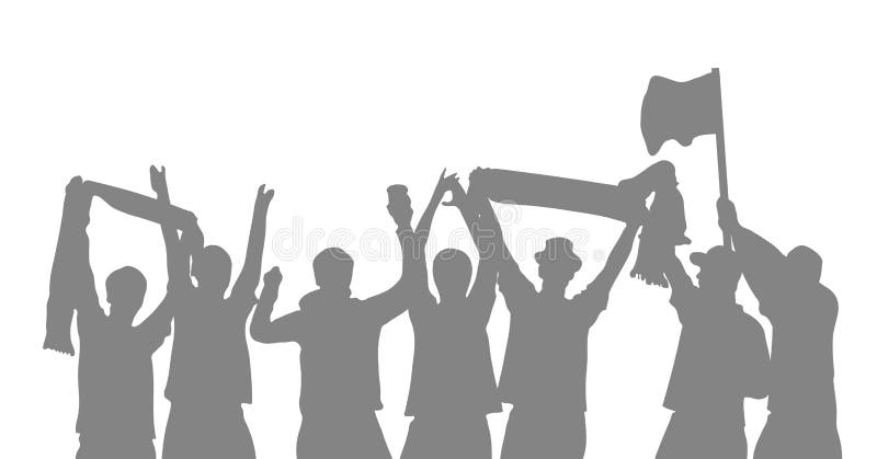 Background of Cheering Fans Stock Illustration - Illustration of ...
