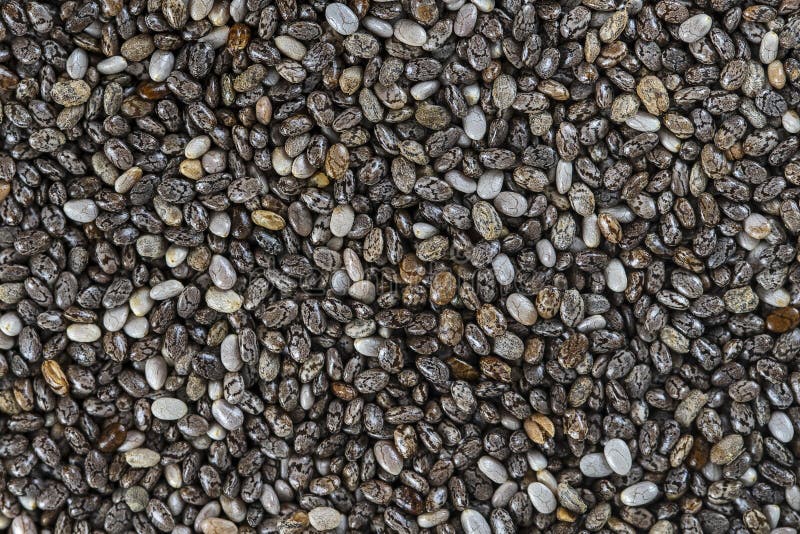Background of the Chia Seeds. Close Up, Top View. Texture Raw Chia ...