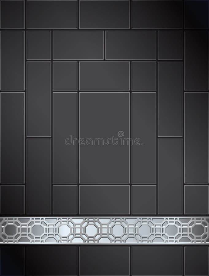 Background Chinese Lattice Pattern Black Silver Stock Vector ...