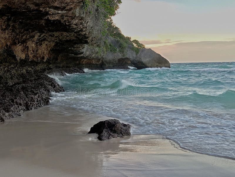 Background of Choppy Sea and Coral Cliffs Stock Photo - Image of coral ...