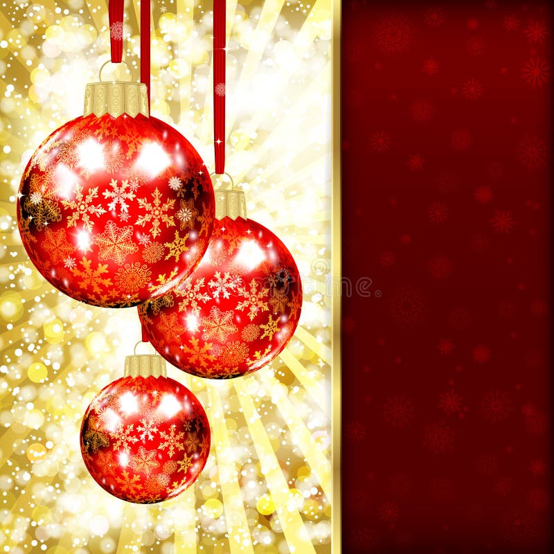 Background with Christmas Balls Stock Illustration - Illustration of ...