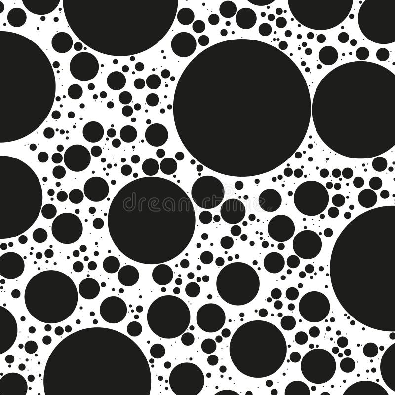 Background with Circles, Dots and Points of Different Scale. Abstract ...