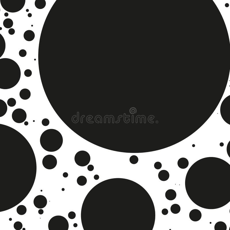 Background with Circles, Dots and Points of Different Scale. Abstract ...