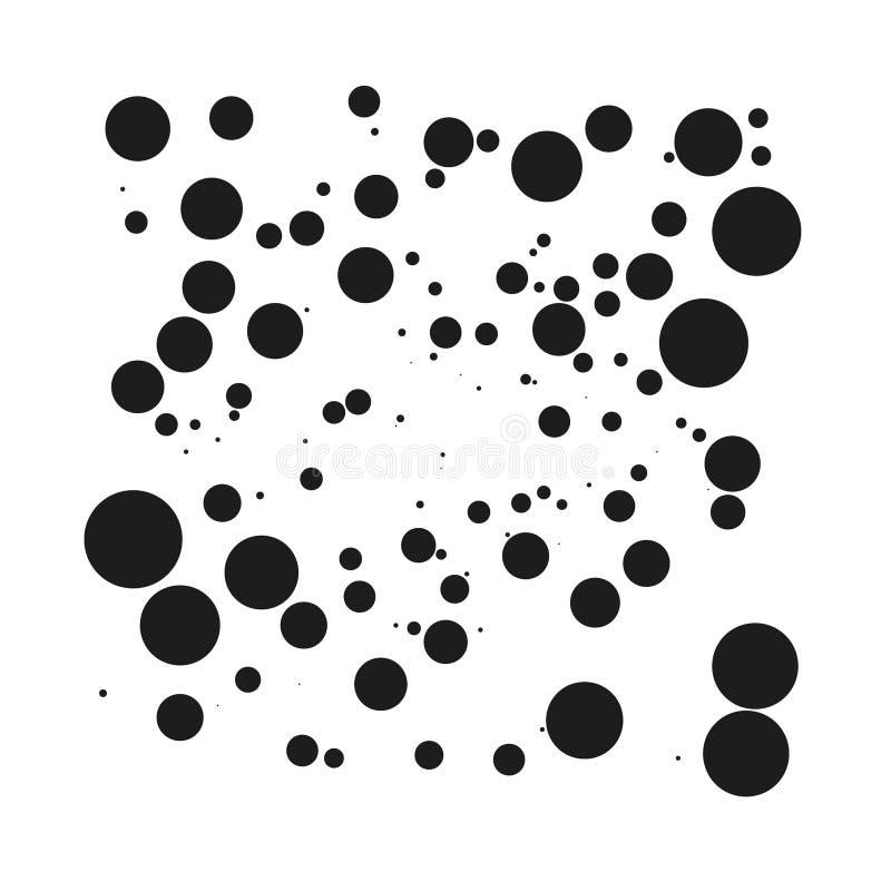 Background with Circles, Dots and Points of Different Scale. Abstract ...