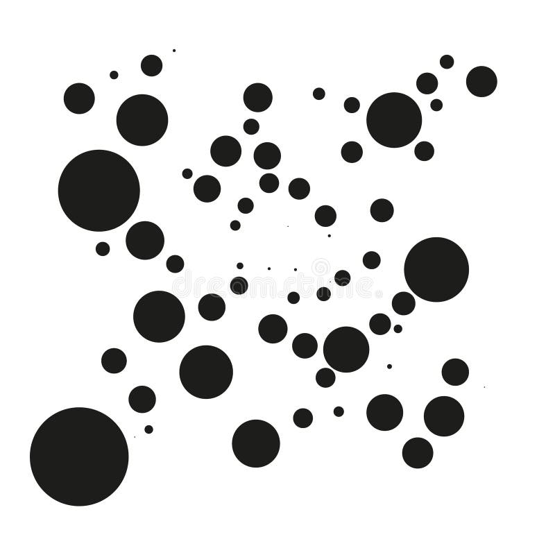 Background with Circles, Dots and Points of Different Scale. Abstract ...