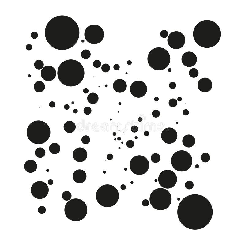 Background with Circles, Dots and Points of Different Scale. Abstract ...