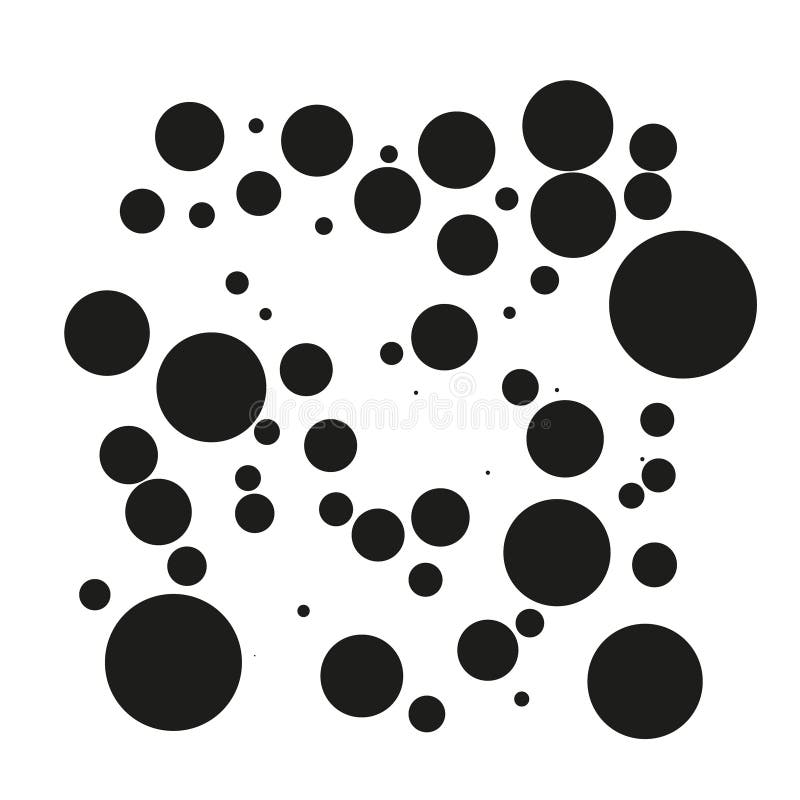 Background with Circles, Dots and Points of Different Scale. Abstract ...