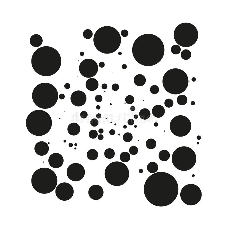 Background with Circles, Dots and Points of Different Scale. Abstract ...