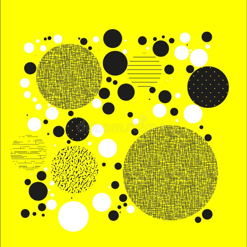 Background with Circles, Dots and Points of Different Scale. Abstract ...