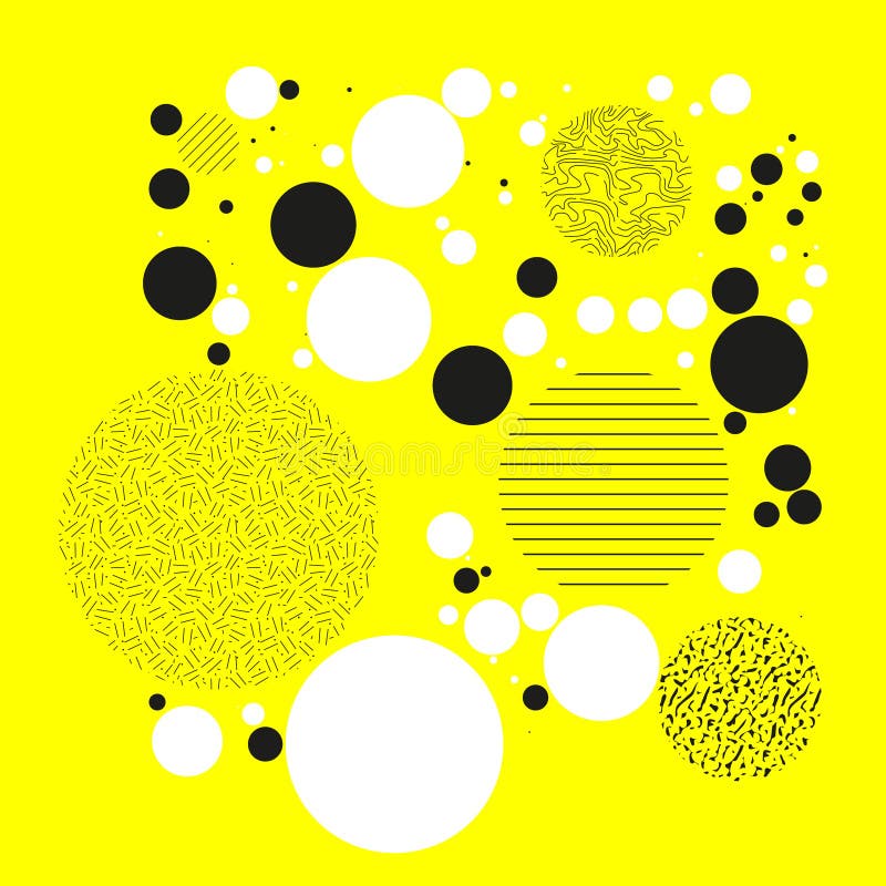 Background with Circles, Dots and Points of Different Scale. Abstract ...