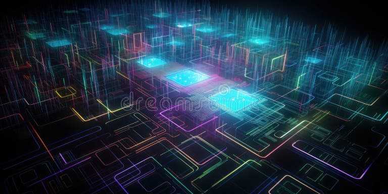 Background Circuit Computer and Chip Stock Illustration - Illustration ...