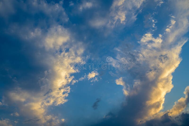 Texture of Bright Evening Sky during Sunset. 1 Stock Photo - Image of ...