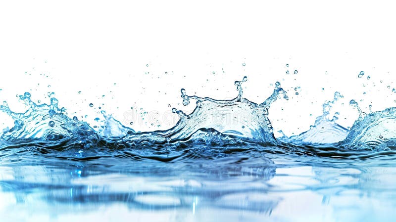Background of Clean Transparent Water. Liquid with Drops. Generative Ai ...