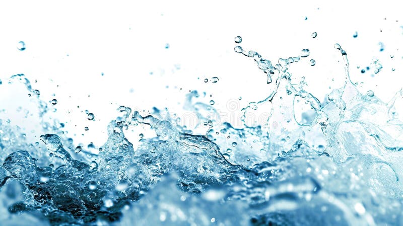 Background of Clean Transparent Water. Liquid with Drops. Generative Ai ...