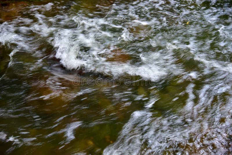 Background of Clean Water in Fast River Flow. Fast Flow in Mountain ...