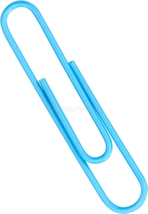Blue Paper Clip - Isolated stock illustration. Illustration of file ...