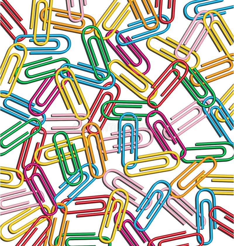 Set 9 Background White Paper Clips Stock Vector - Illustration of paper ...