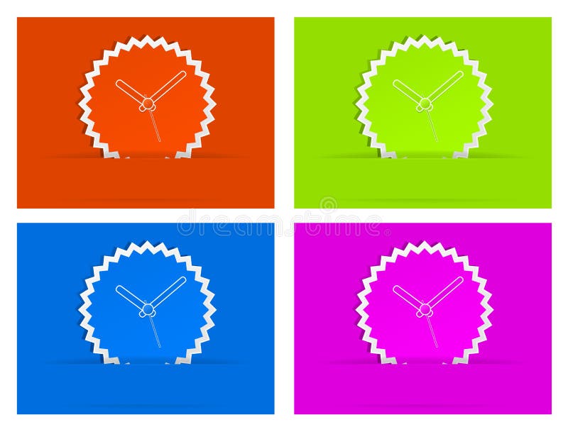 Clock banner infographic stock vector. Illustration of background ...