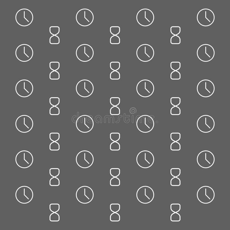 Background with Clock and Hourglass. Concept Background for Time ...