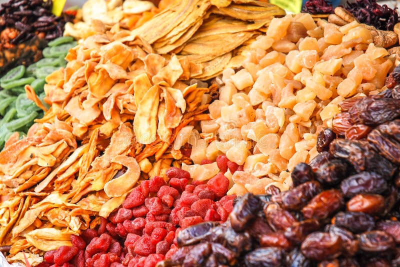 Background with Close Up of Dried Fruit Stock Photo - Image of brown ...