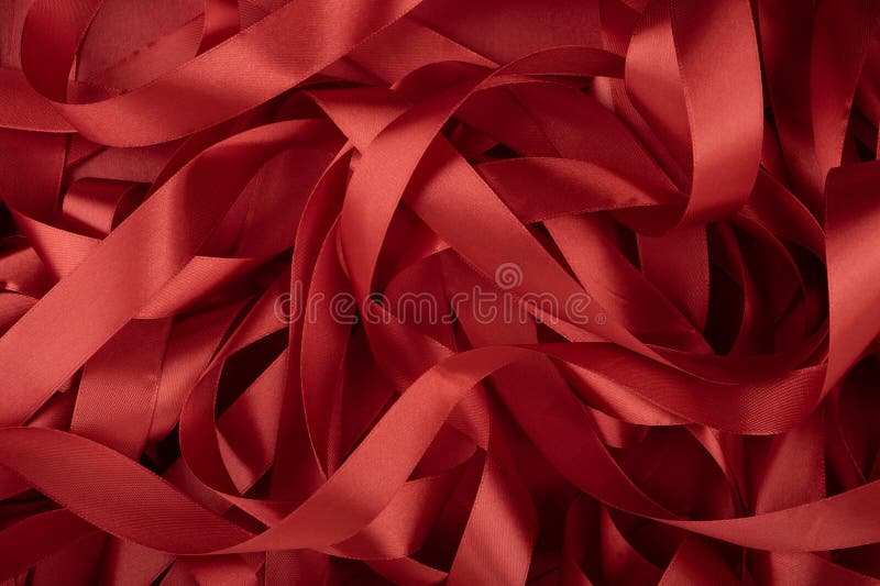 Background Close Up of Red Ribbon Stock Image - Image of people, event ...