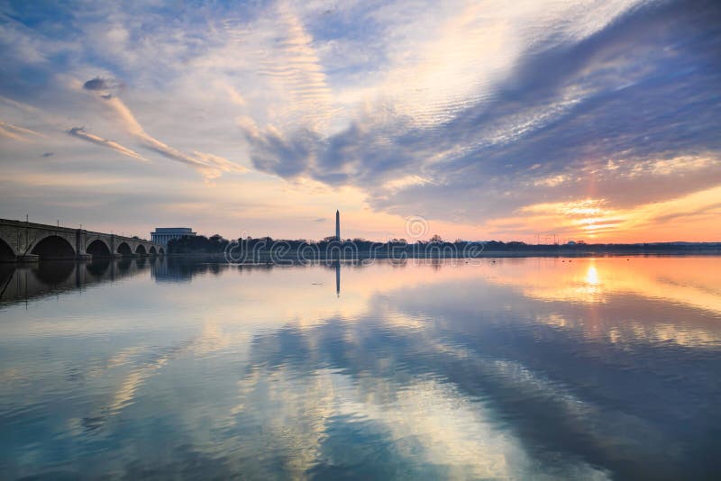 Background Clouds Over Potomac Washington DC Stock Image - Image of ...