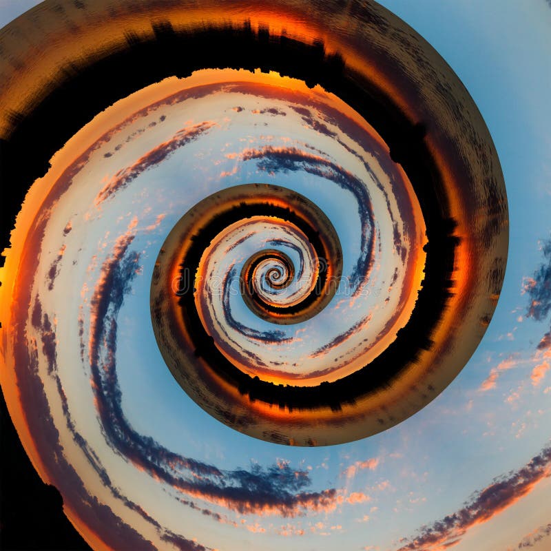 Background Clouds Sky Spiral Twirl. Summer Stock Illustration ...