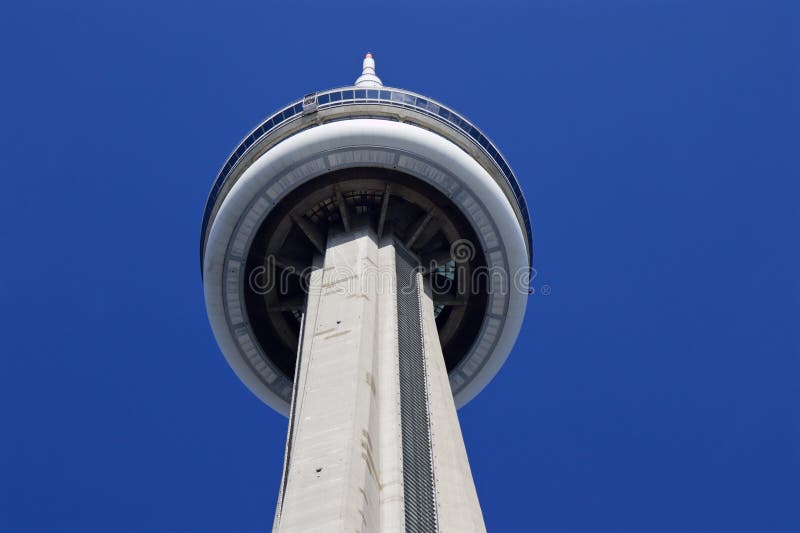 Background with the CN Tower and Blue Sky Editorial Stock Image - Image ...