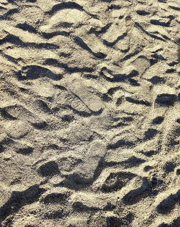 Background of Coarse Sand on the Seashore Covered with Traces Stock ...