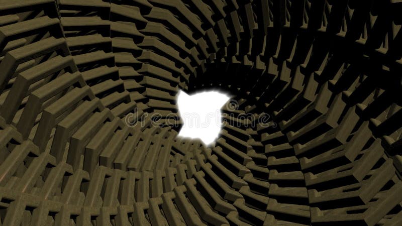 Background with Code. Inside the Abstract Vortex Building. 3d Motion ...